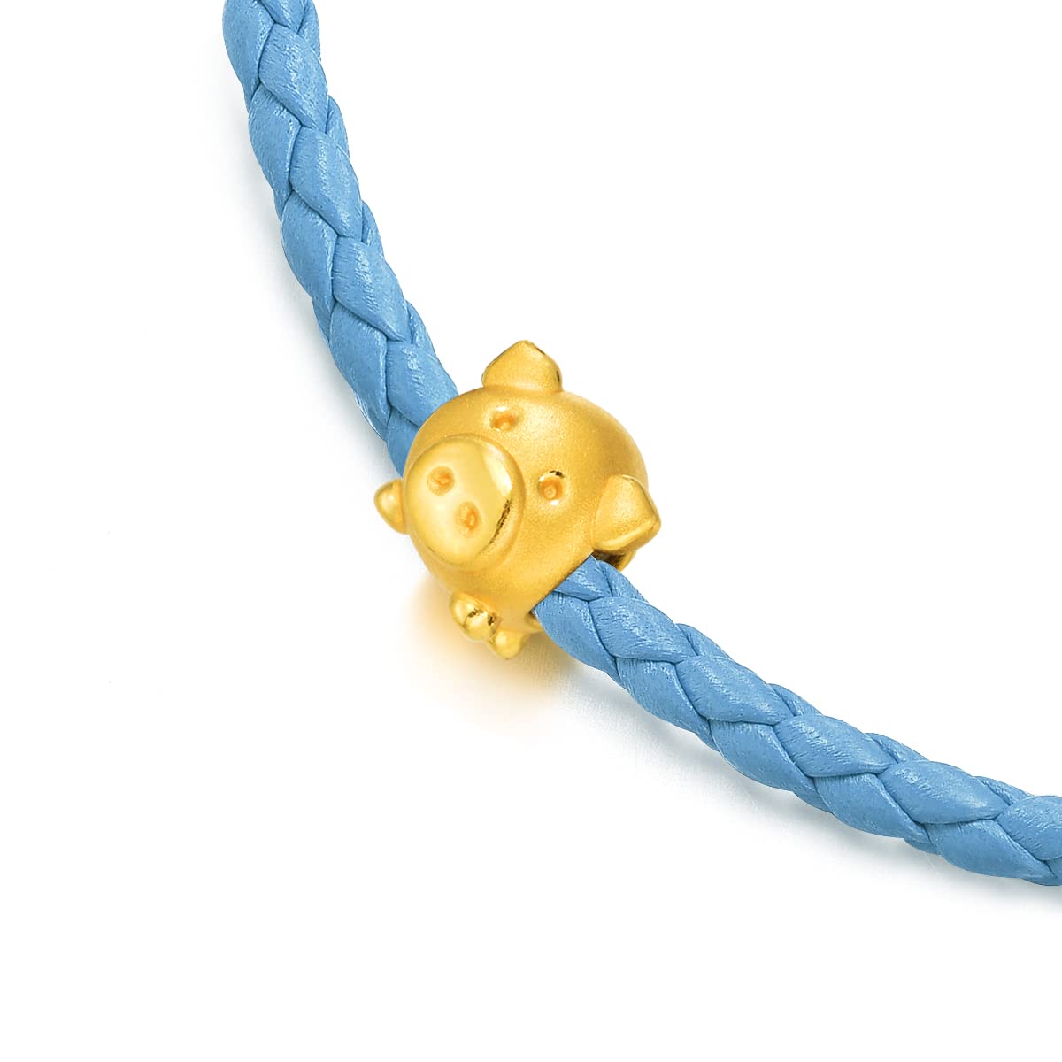 CHOW SANG SANG 999 24K Solid Gold Piglet Charm Bracelet for Women 85611C