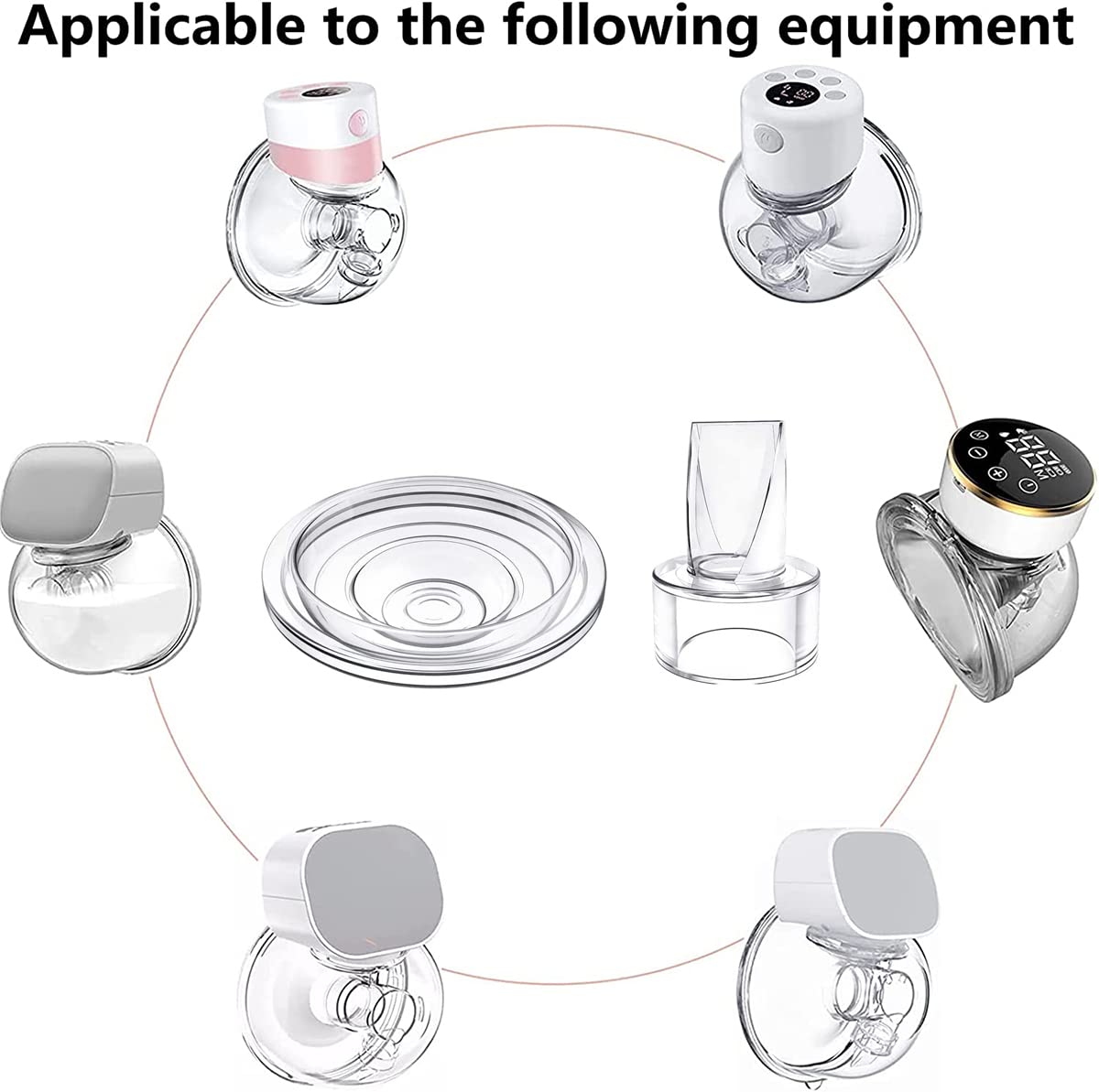 Duckbill Valve and Silicone Diaphragm, Suitable for S9/S12, Wearable Breast Pump General Duckbill Valve and Silicone Diaphragm Accessories (6 Piece Set)