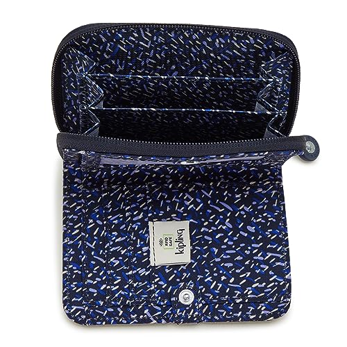 Kipling Women's Money Love, RFID Anti-Hacker Technology, Polyester Zip Closure Wallet, Cosmic Navy, 3.8''L x 5''H x 1''D