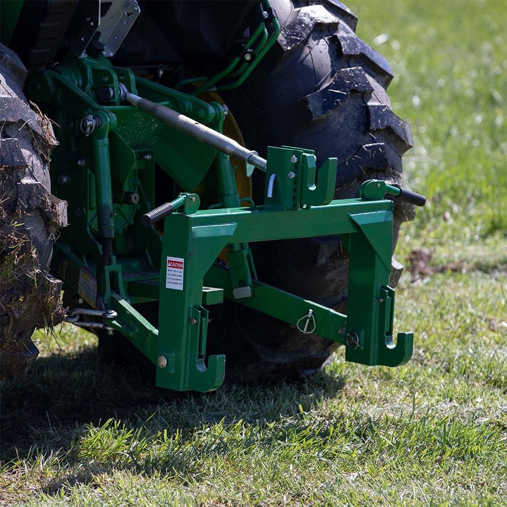 Titan Attachments Green 3 Point Quick Hitch Adaptor to Category 1 Tractors, 3000 LB Lifting Capacity, 27.5" Between Lower Arms, 14.5" ~17.5" Level Adjustment