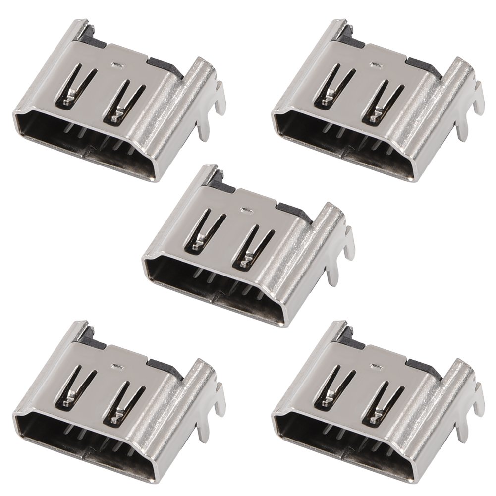 Serounder 5Pcs Replacement Port Interface Connector Socket for Sony for PlayStation 4 for PS4 1000/1100/1200 Motherboard Console
