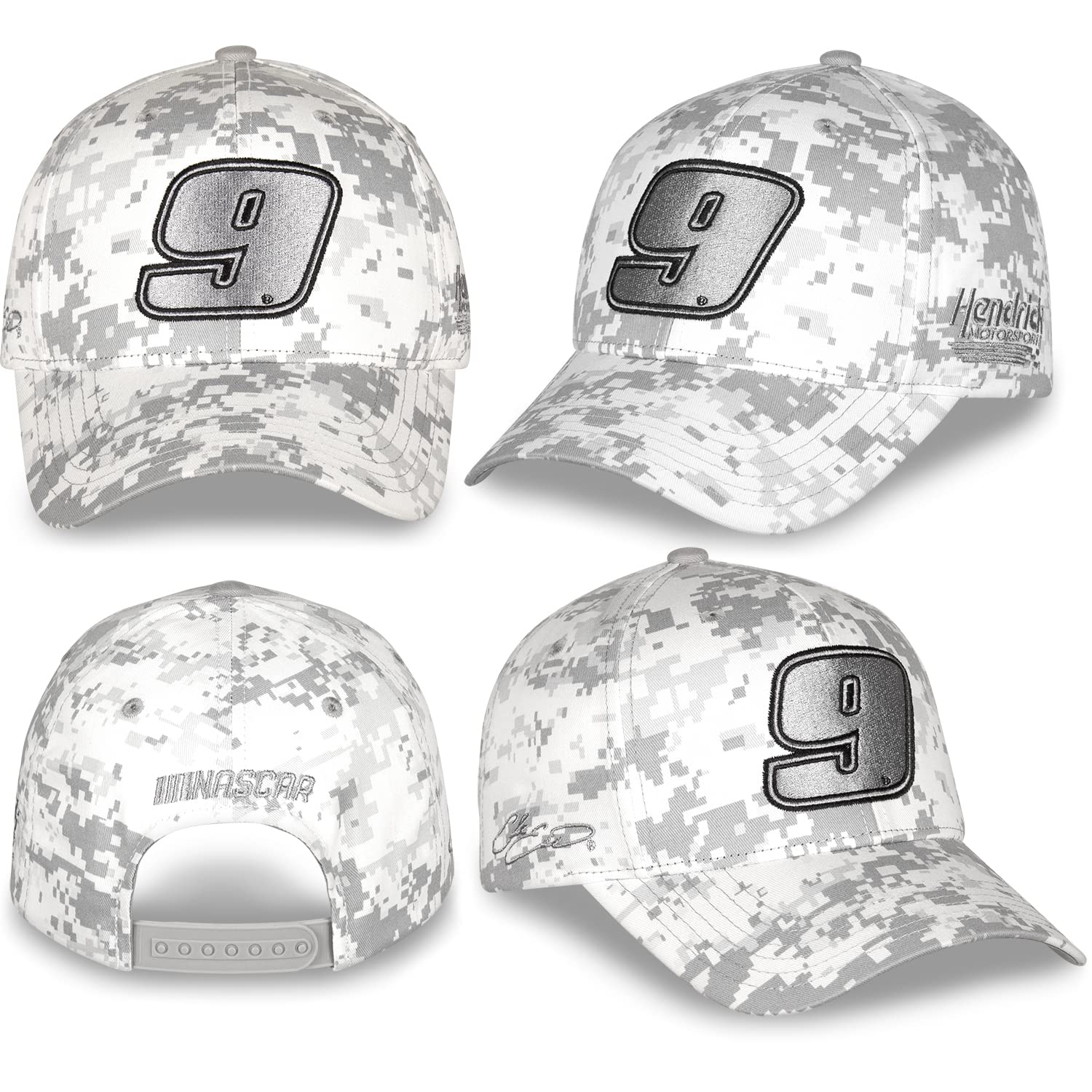 Checkered Flag Sports Chase Elliott 2022#9 Digital Camo Gray NASCAR Snapback Hat