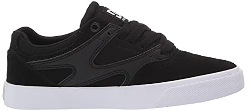 DC Men's Kalis Vulc Low Top Casual Skate Shoe, Black/White, 10 D M US