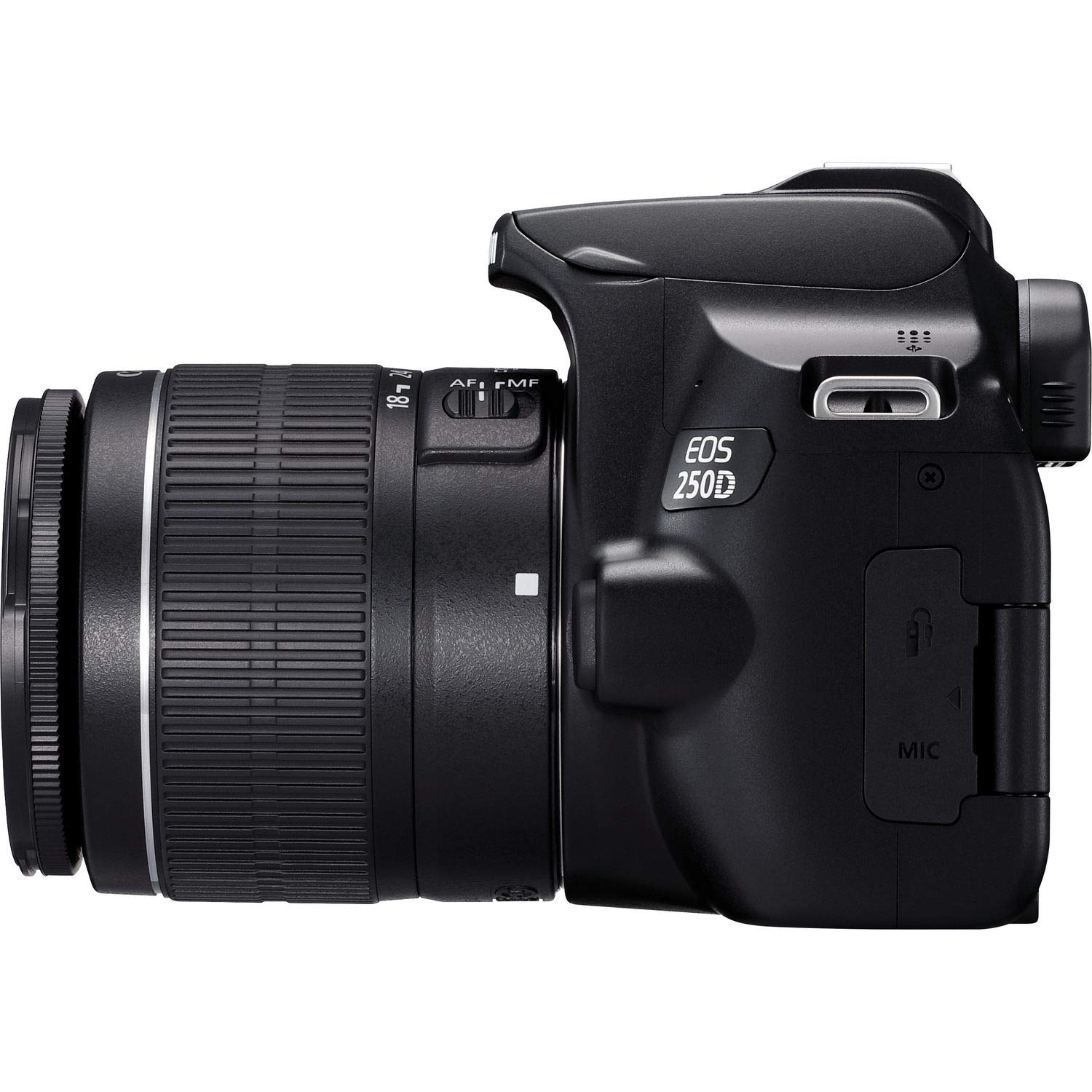Canon EOS 250D (Rebel SL3) DSLR Camera with 18-55mm & 75-300mm Canon Lenses & Essential Accessory Bundle – Includes: SanDisk Ultra 64GB SDXC Memory Card, Extended Life Spare Battery & More (Renewed)