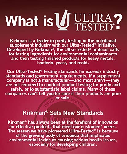 Kirkman - Melatonin 1 mg Chewable Tablets - 100 Tablets - Promotes Sleep - Refreshing Menthol Flavor - Hypoallergenic