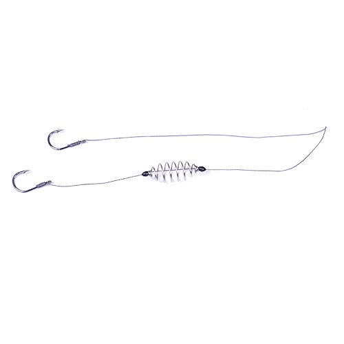 chaber Hooks 5 Pieces of Double Hook Fishing line Stainless Steel Barbed carp Hook Bait Spring Hook Tool Accessories Fishing Hooks (Size : Size 11)