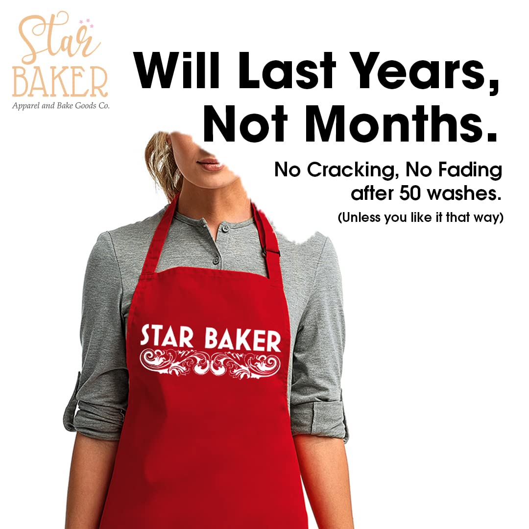 Donkey Tees Star Baker Apron - Amateur Baker American British Baking Show Pastry Chef Gift Kitchen Apron