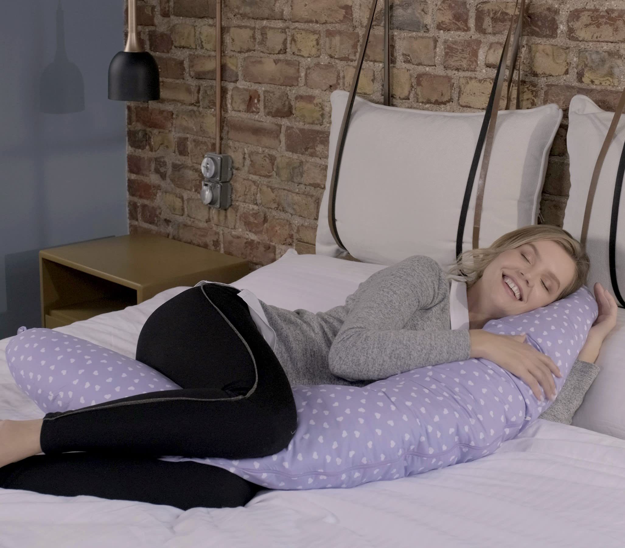 Comfyt Pregnancy Pillows, Full Body Maternity Pillow, Adjustable Loft for Pregnant Women, Multifunctional 7 in 1 Breastfeeding Nursing Pillow, C Shape Pillow Gifts for Mom Clearance