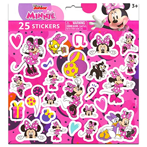 Minnie Mouse Backpack for Girls Set - Bundle with 16" Minnie Mouse Backpack, Minnie Stickers, Pens, More | Minnie Backpack for Girls