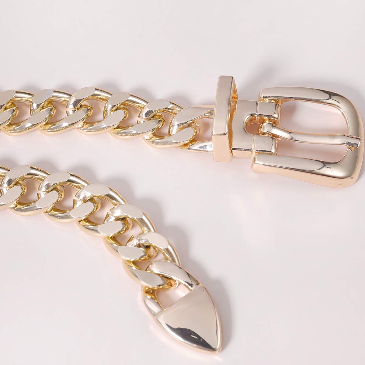 Chain Belt for Women Wasit Chain Belt Chain Chunky Belt Chain Gold Chain Belts(Gold-52inch)