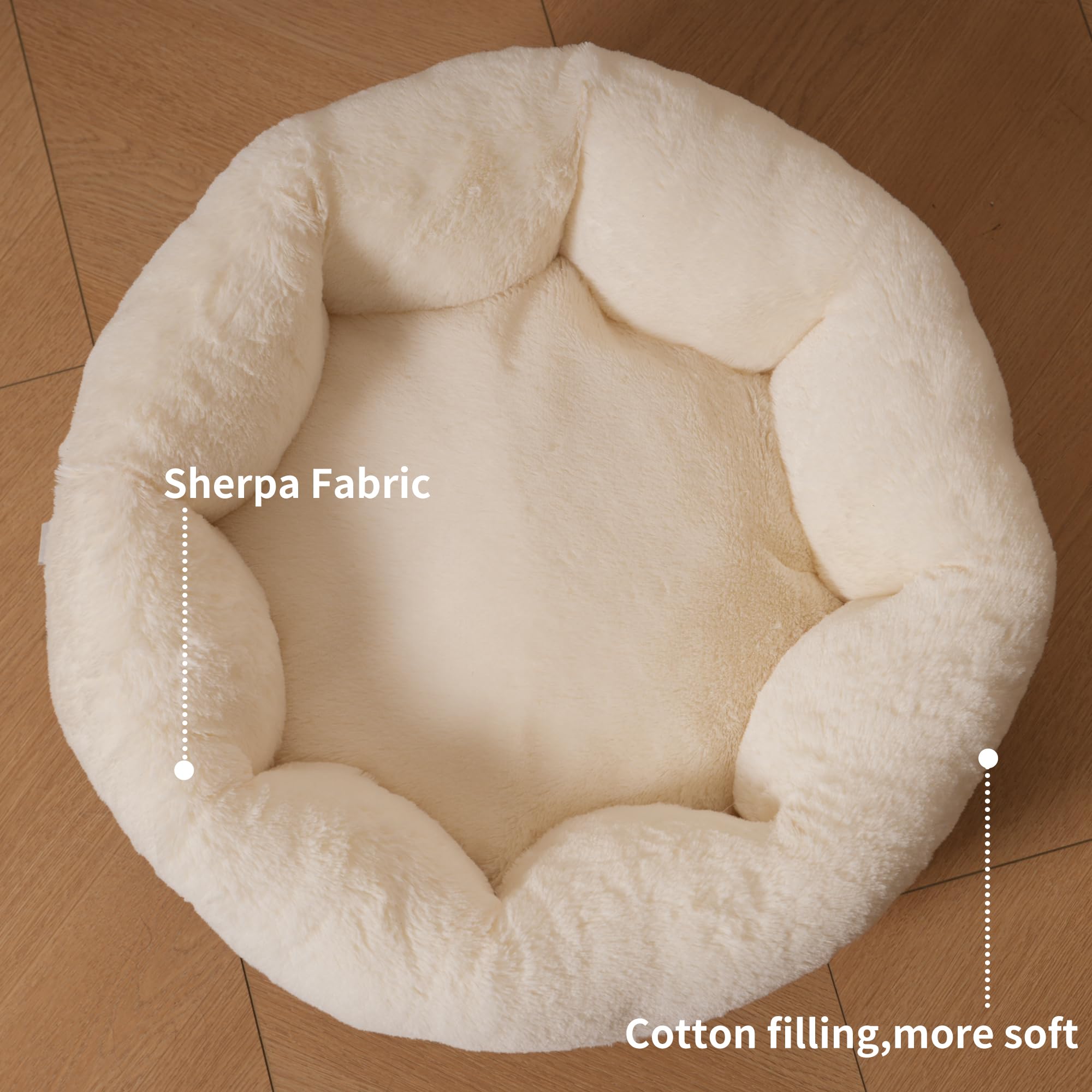 Heated Cats Bed for Kitty and Puppy,Pets Heating Pad, Heated Pets Bed with Thermostat, Washable Indoor Use Heated Cats Bed, Fluffy Warm Cats Heated Bed in Winter(20 Inches)