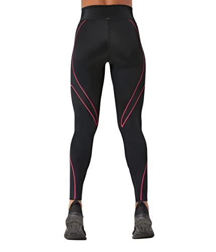 CW-X Women's Stabilyx 2.0 Joint Support Compression Tight, Black/Raspberry, X-Small
