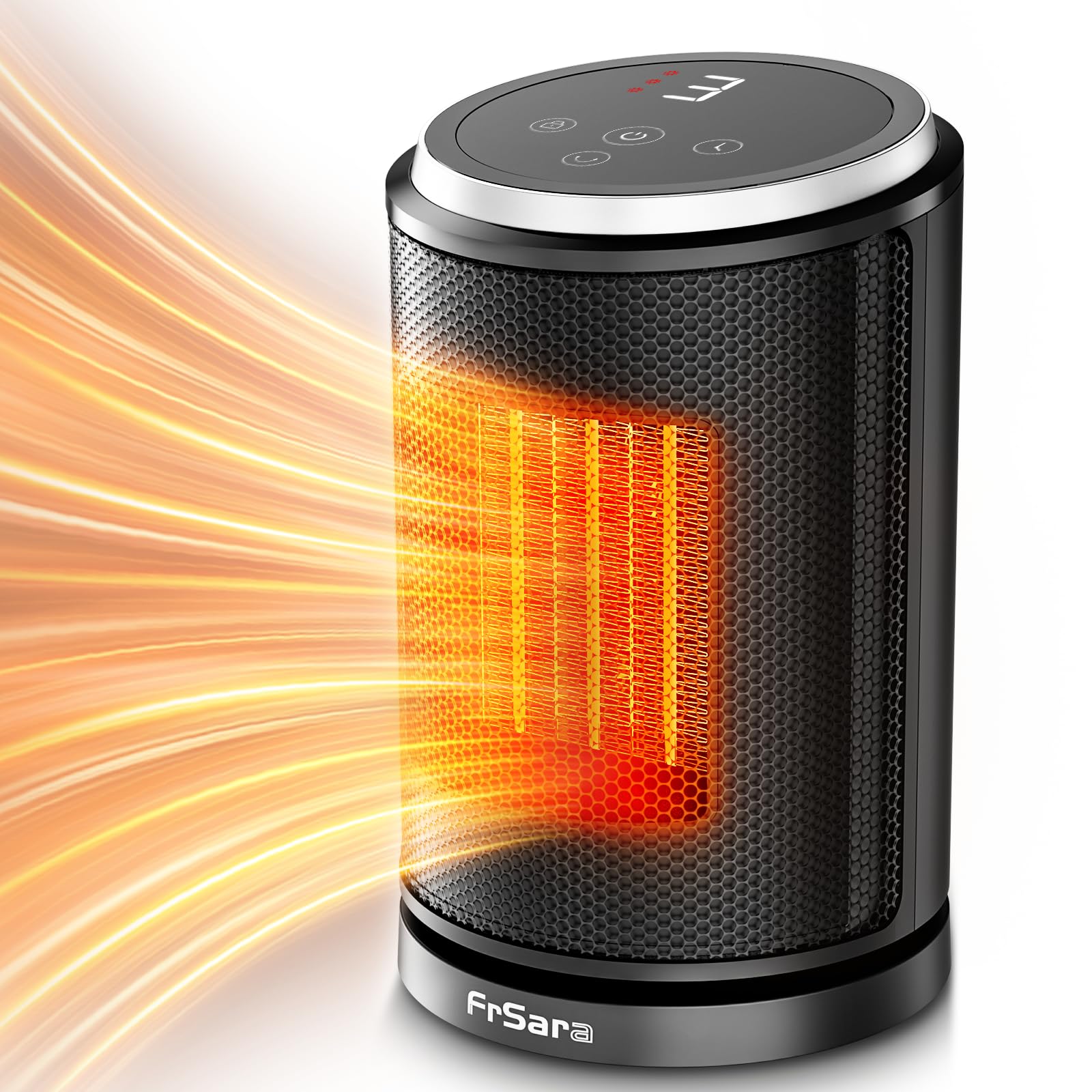 FrSara Space Heater, Space Heaters for Indoor Use 1200W Two-Speed Adjustment, Ceramic Heating, Anti-Dumping, Anti-Overheating, Double Protection, no Odor, Safe and Environmentally Friendly