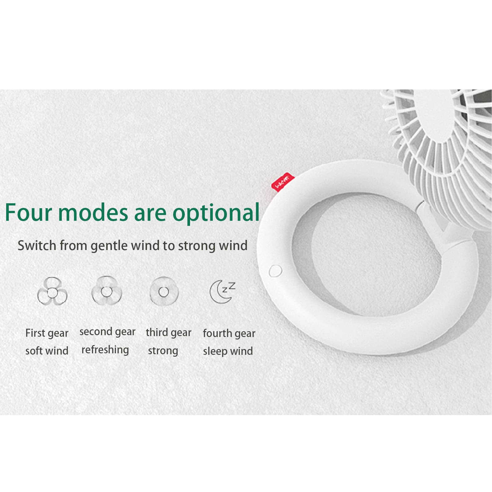 Cilipuloy Table Fan Fan Air Circulator Home Office 3 Speed Battery Operated 7 Inch Clip-On Bedroom Cooling Personal Portable Small Dorm Room USB Rechargeable Powered 4 Adjustable Strong Wind