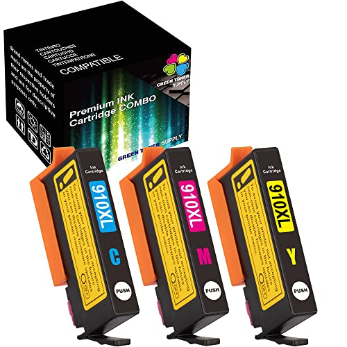 Green Toner Supply Remanufactured Ink Cartridge Replacement for HP 910XL 910XLC 910CLY 910XLM for HP Officejet 8020 8020e 8024e 8025 8025e 8028 Printer