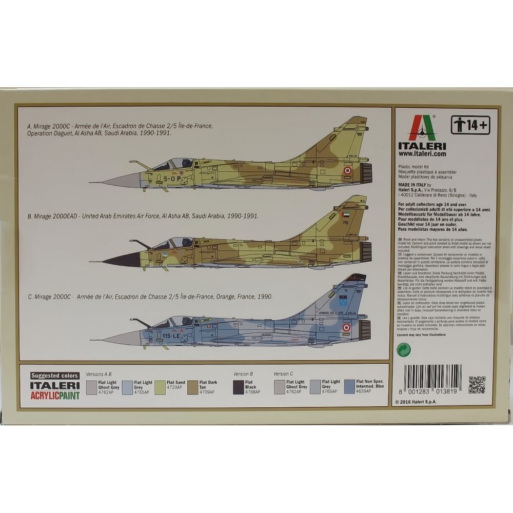 Italeri 1381 – Mirage 2000 °C 1: 72 Vehicles