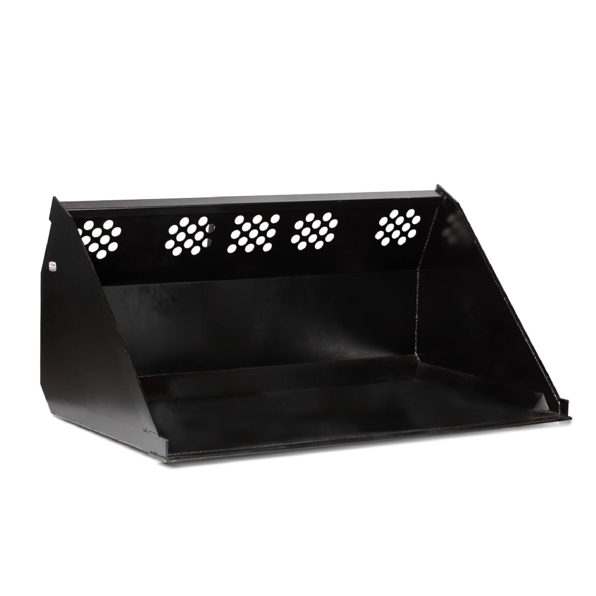 Titan Attachments 84" Bucket Attachment, Tractor & Skid Steer Quick Tach Accessory, High Volume Light Material Bucket, 0.5" Thick Skid Steer & Tractor Bucket Cutting Edge, for Snow & Light Materials