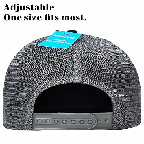 Fishing Gifts for Men Women, Funny Fish Flag Trucker Hat for Fisherman Unique Stuff,Black