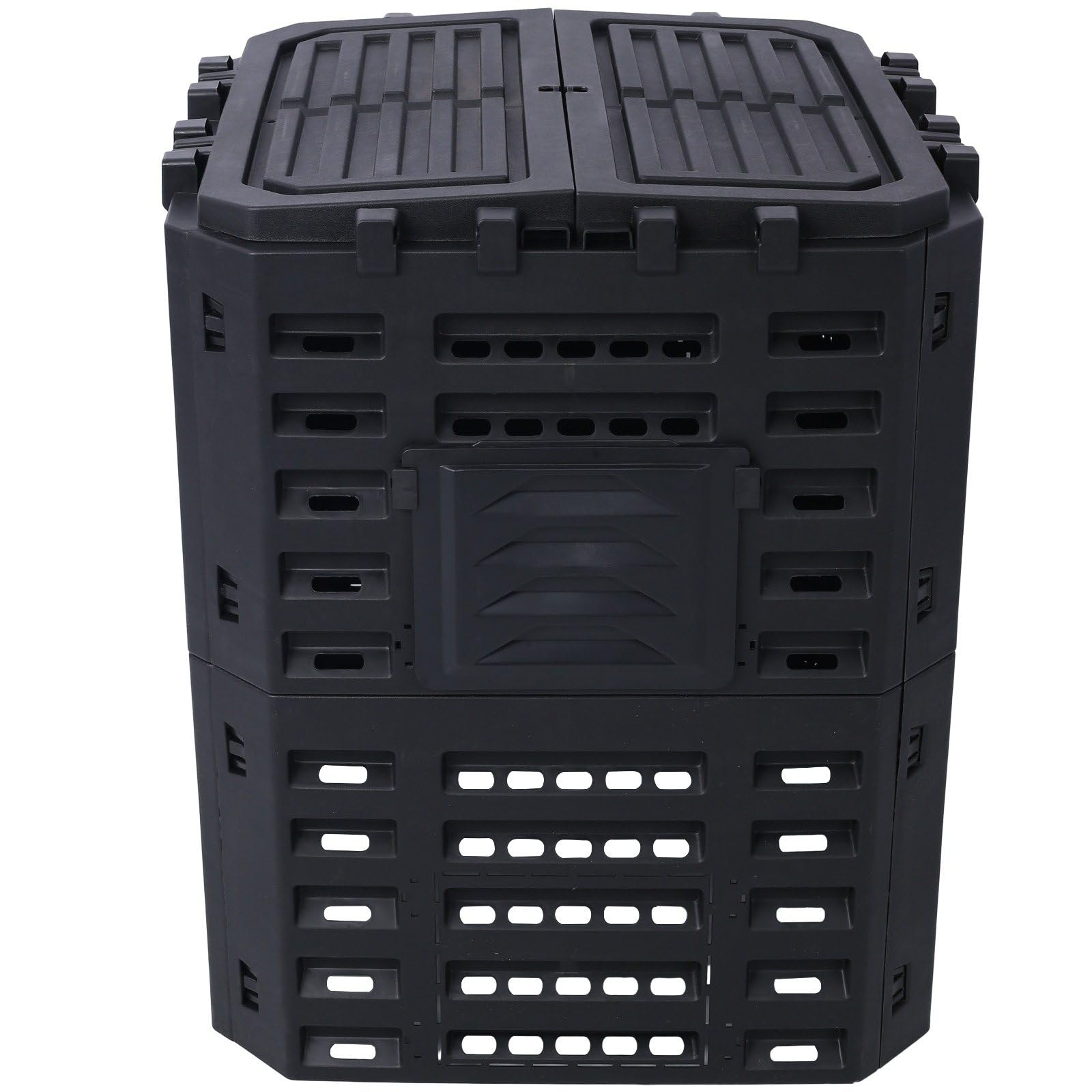 FRITHJILL 90 Gallon Garden Composter Bin - Premium Recycled Plastic, Large 340 Liter Capacity, Easy Assembly, Lightweight, Aerating Outdoor Compost Box for Fertile Soil