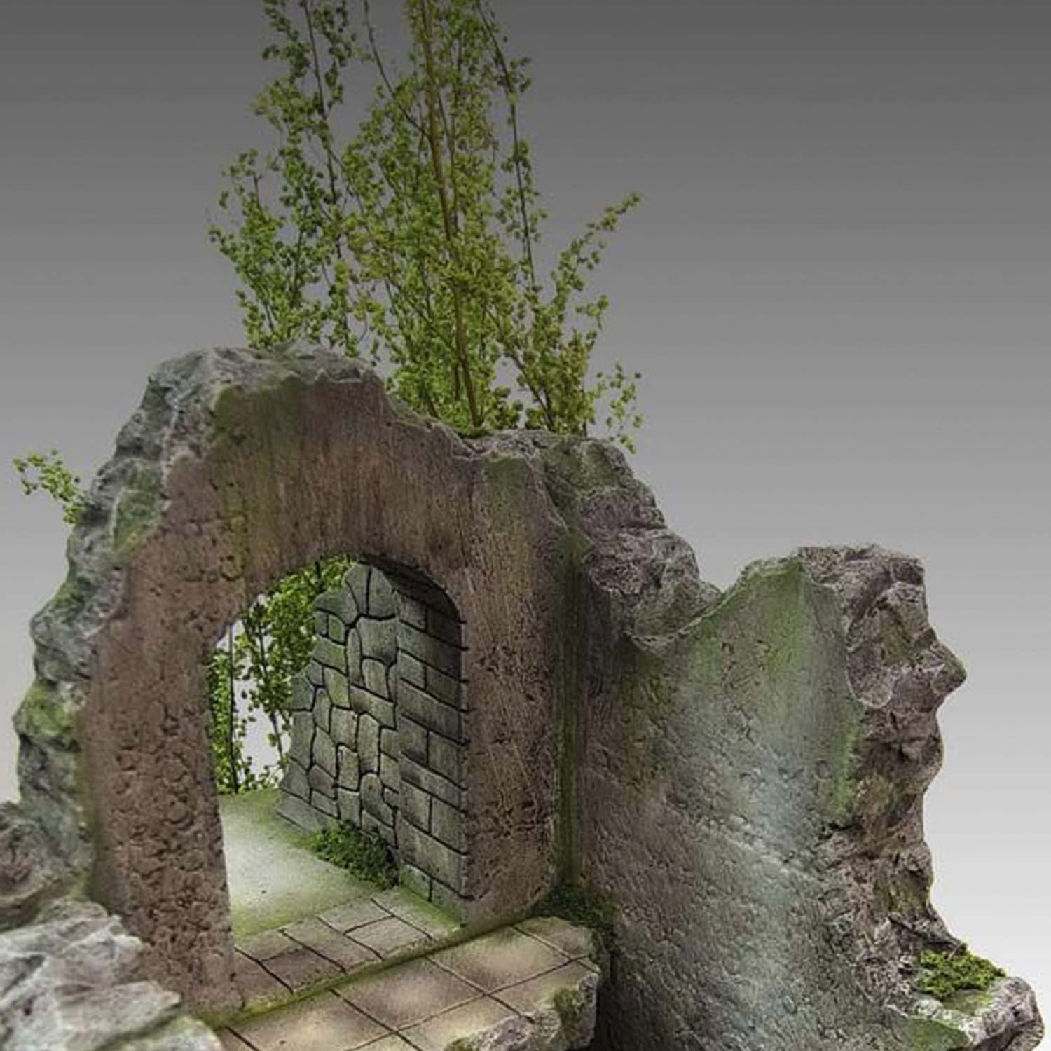 Cayway Miniature Shrubs Model Bushes Long Shrub Vegetation Groups Static Grass Tuft for DIY Model Train Landscape Railroad Scenery, Green