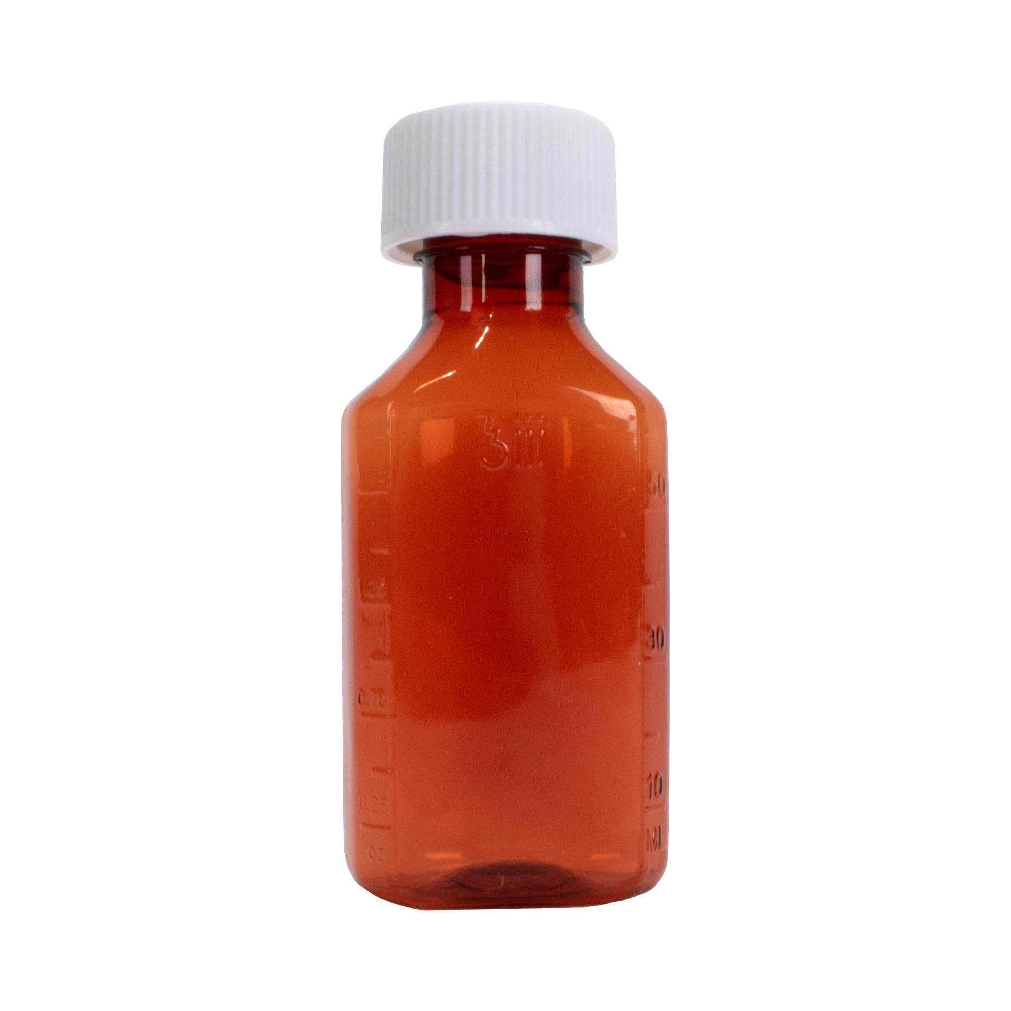 Generic Plastic Amber Oval Liquid Medicine Bottles, 2oz, 25 Count, Child Resistant Cap/Safety Lid, Pharmacy Prescription Dispensing Bottle, OVAL2EACHX25