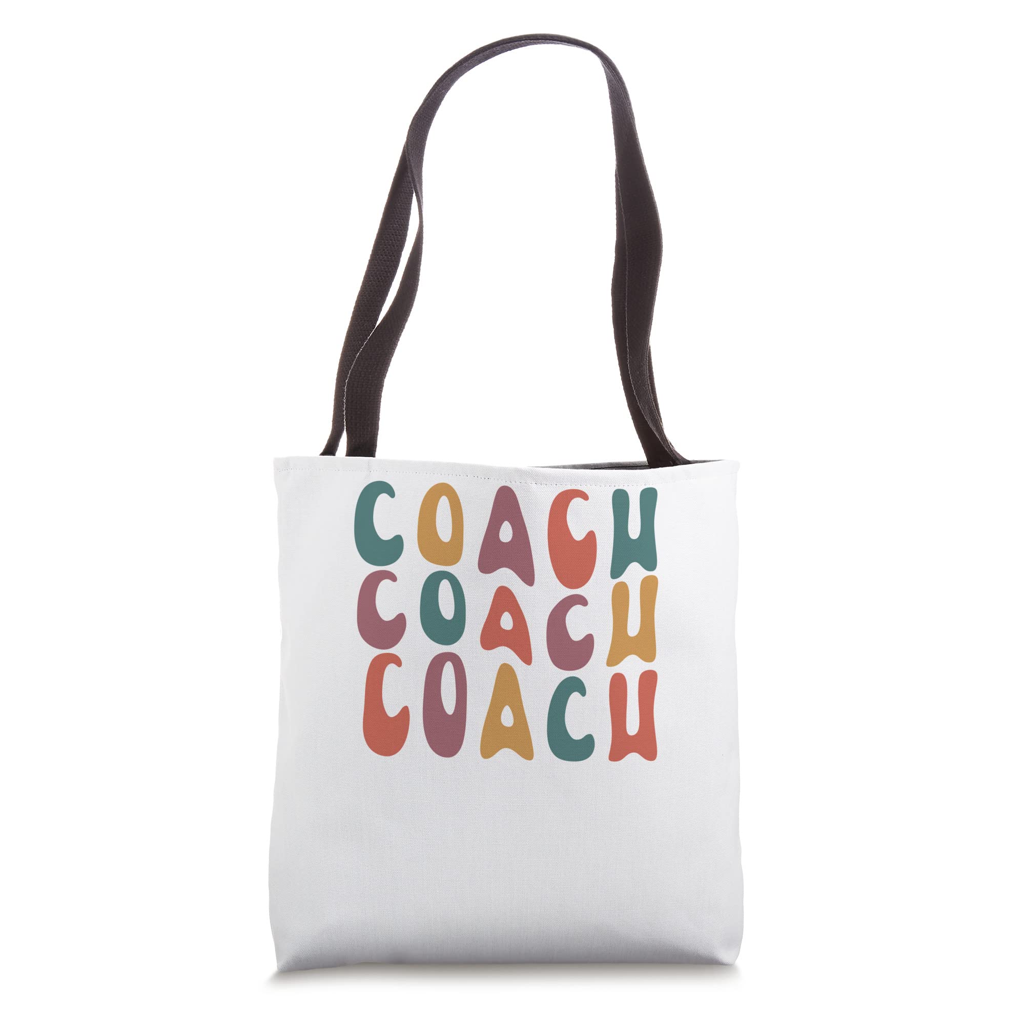 Coach Groovy Retro Colorful Design Coaching Tote Bag