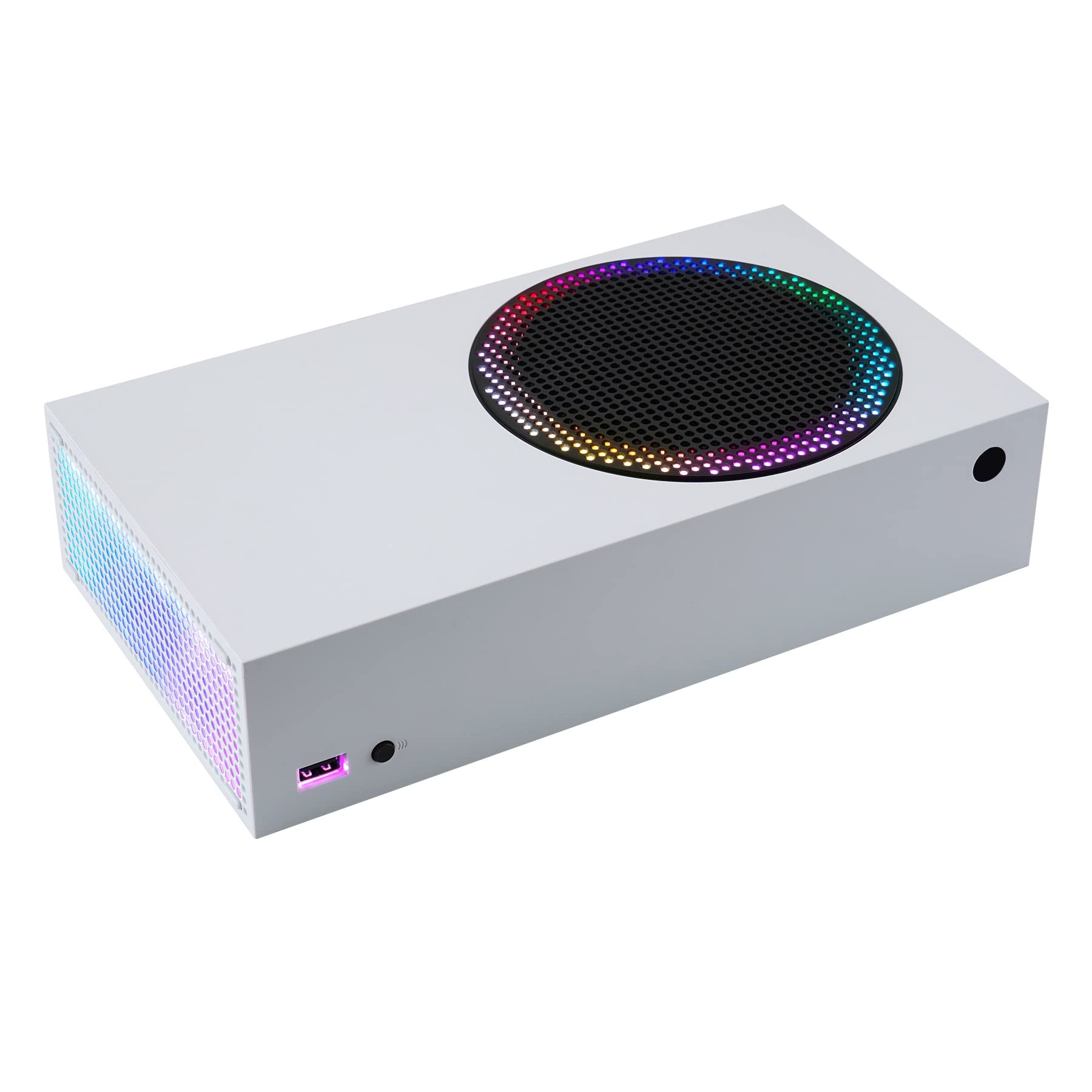eXtremeRate RGB LED Light Strip for Xbox Series S Console Fan Vent, 39 Effects Multi Color Changing Flexible Tape Light Strip Kit for Xbox Series S Console with IR Remote, DIY Decoration Accessories
