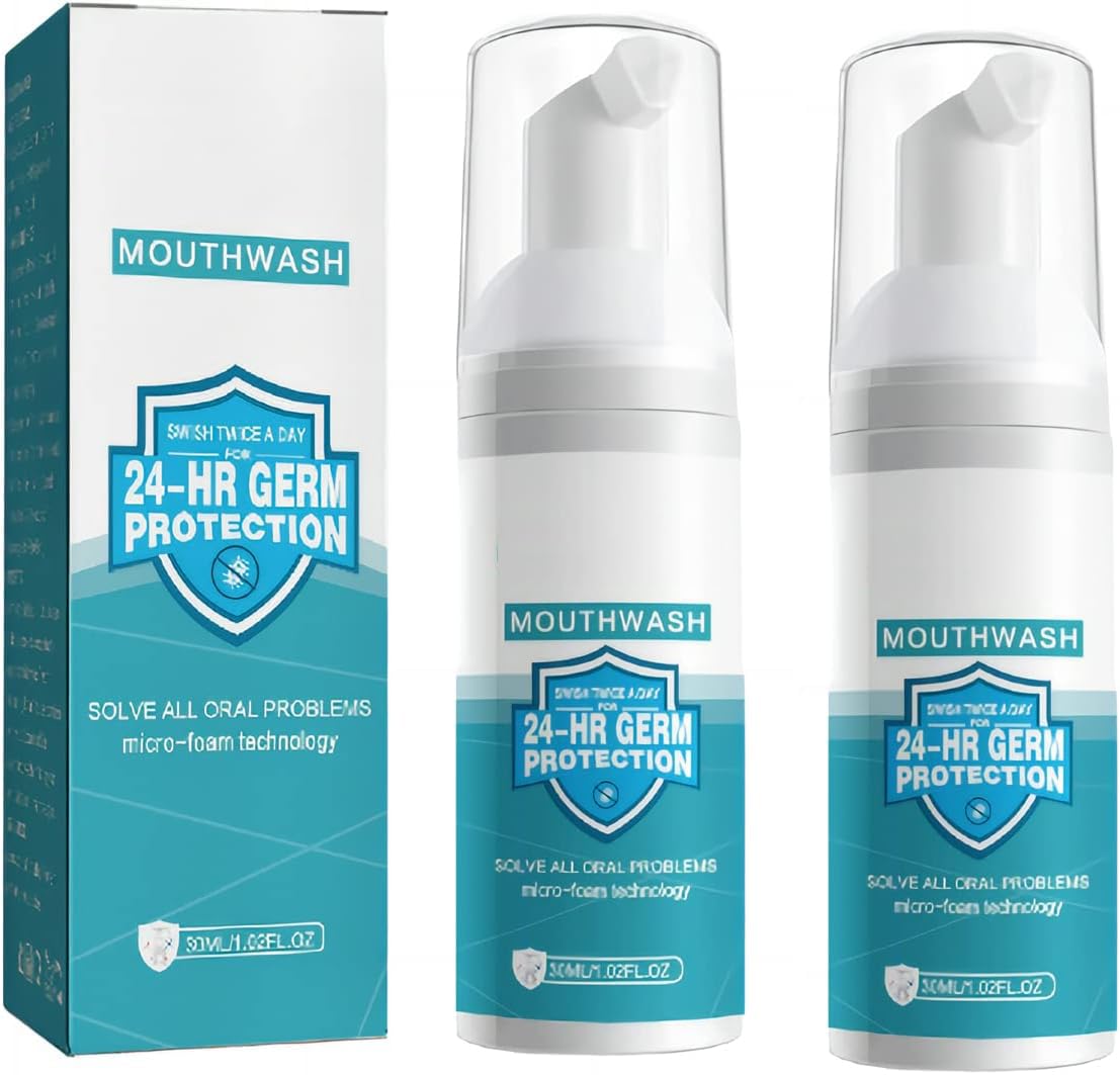 Foam Toothpaste,Whitening Toothpaste,Ultra-fine Mousse Foam Deeply Cleaning Gums,for Deep Cleaning of Gums, Stain Removal & Fresh Breath(2 x 30ml)