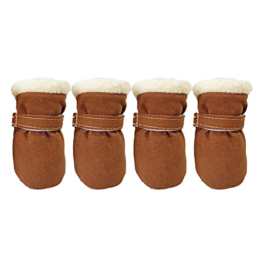 HonpraD Cute Doggy Clothes Shoes Warm Plus Snow Pet Shoes Windproof Boots Warm and Velvet Soft-Soled Pet Clothes Small Boy Dog Clothes Bundle