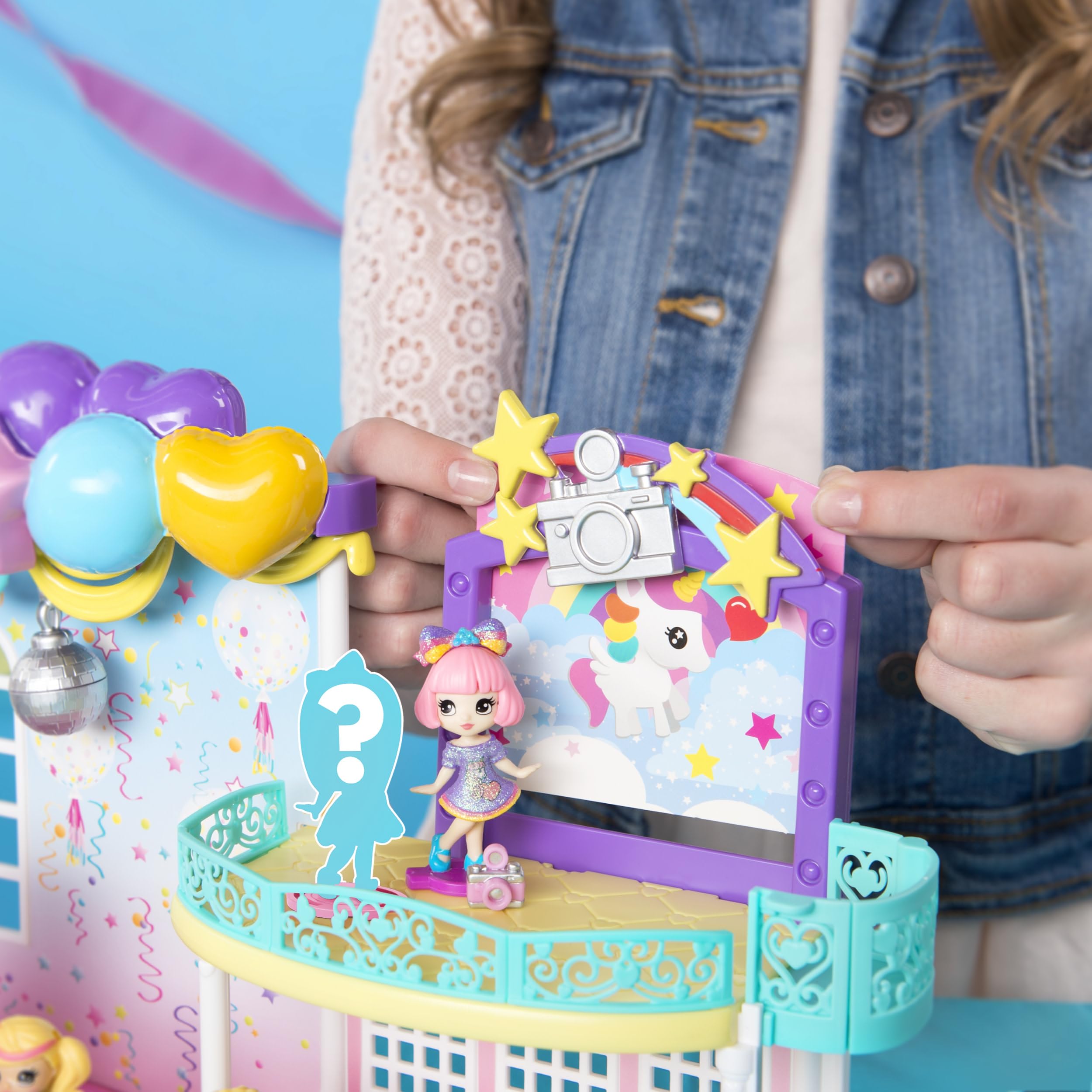 Party Popteenies - Poptastic Party Playset with Confetti, Exclusive Collectible Mini Doll and Accessories, for Ages 4 and Up, Standard