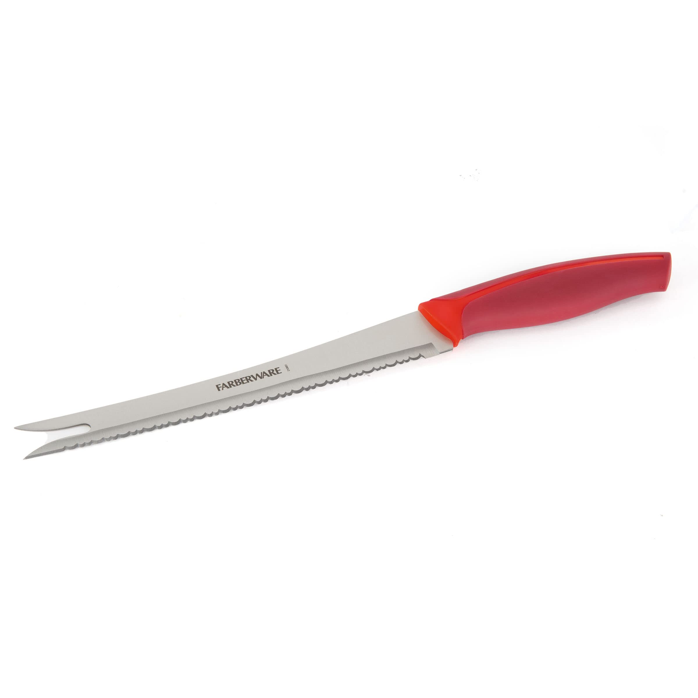 Farberware Precise Slice Bread Knife, 8 Inch, Maroon