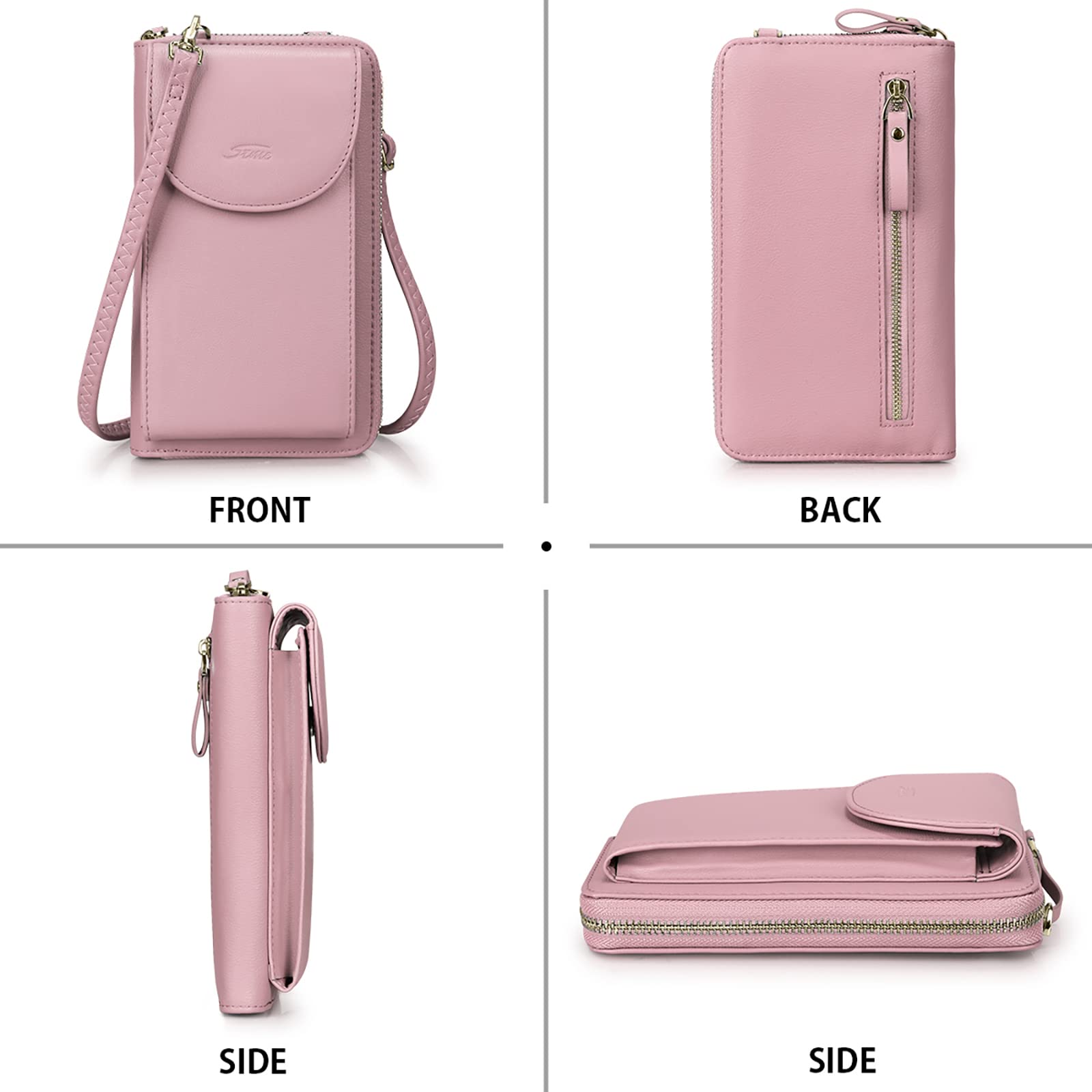 S-ZONE Small Crossbody Bags for Women Cell Phone Purse RFID Blocking Wallet Purses with Credit Card Slots