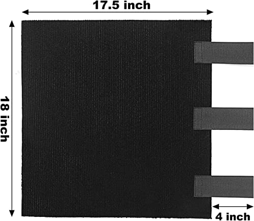 NEWFOM RV Step Rug Wraparound Radius Camper Stair Cover Trailer Step Carpet 18-23 Inch Wide RV Step Covers 2PCS (18" Width, 8-9" Depth 2pcs)