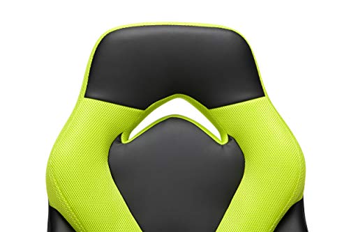 OFM Gaming Chair Ergonomic Racing Style PC Computer Desk Office Chair - 360 Swivel, Integrated Lumbar Support & Headrest, Adjustable Height, Recline Tilt Control, Flip-Up Arms, 275lb Max (2020 Green)