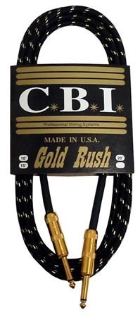 CBI Gold Rush 1/4" to 1/4" Guitar Instrument Cable, 25 Feet