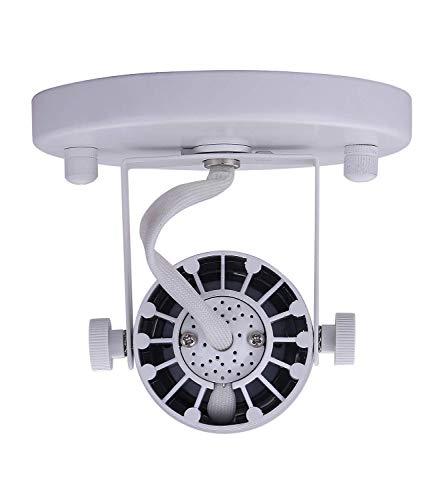 CLOUDY BAY LED Flush Mount Ceiling Spot Light,CRI90+ 8W 600lm 3000K Warm White Dimmable,Adjustable Tilt Angle Ceiling Light Fixture,White Finish