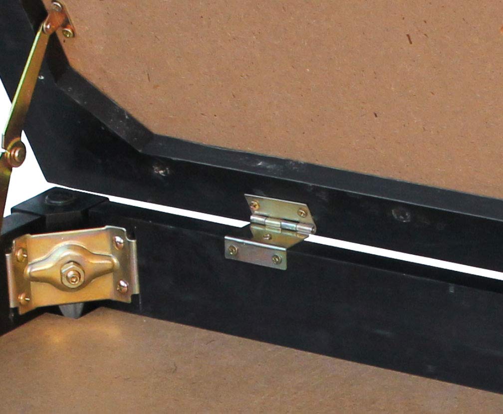Piano Bench Hinges - 1 Pair - 5 Screw Holes with L-shaped Top Lid Hinge