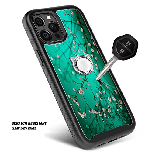 NGB Supremacy Case for iPhone 12 Pro Max (6.7 inch), Full Body Protection with [Built-in Screen Protector] Ring Holder/Wrist Strap, Slim Fit Shockproof Bumper Durable Cover (Plum)