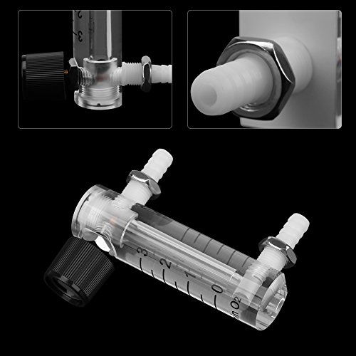 FTVOGUE Gas Regulator LZQ-2 Flowmeter 0-3LPM Flow Meter with Control Valve for Oxygen/Air/Gas