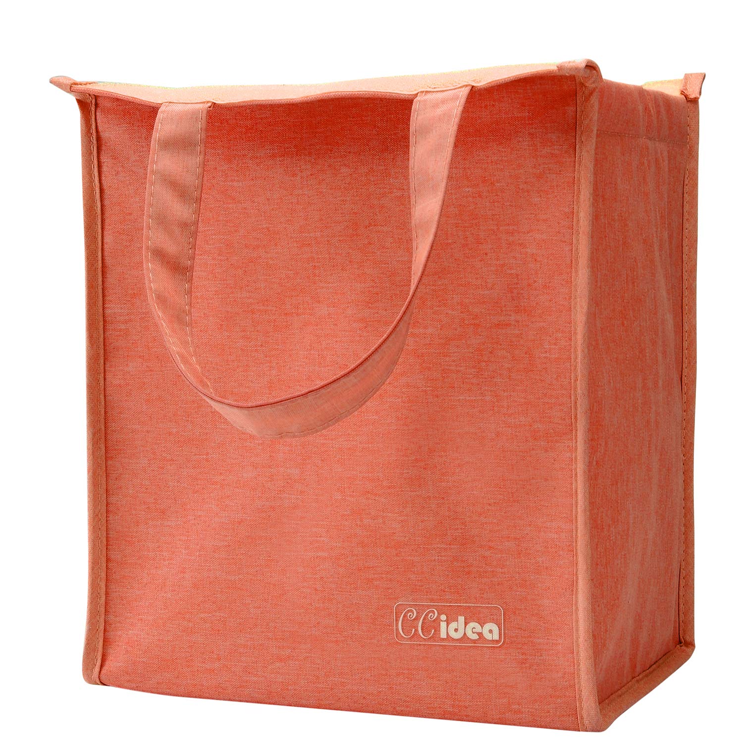 CCidea Lunch Bag for Women Men,Simple Insulated Lunch Box, Reusable Lunch Boxes for Work Travel(Inulin with Velcro)