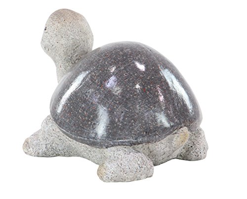 Deco 79 Polystone Turtle Decorative Garden Sculpture Indoor Outdoor Garden Statue, Outdoor Sculpture 13" x 12" x 10", White