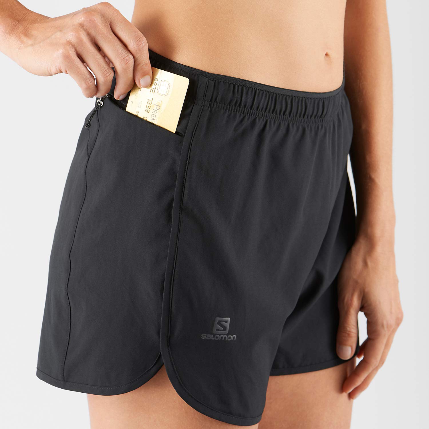 Salomon Women's Standard Cargo Shorts, Black, 2XL