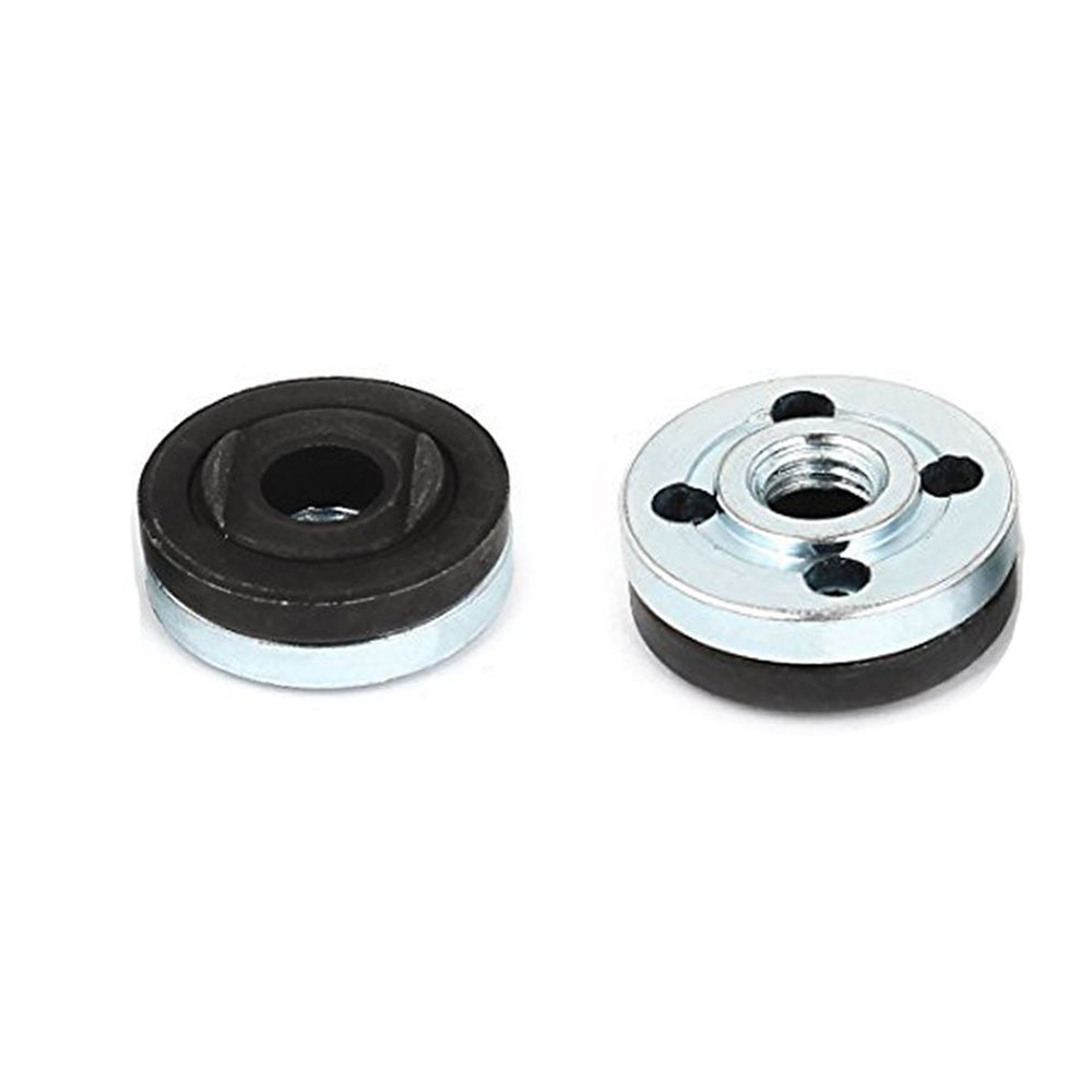LDEXIN 4Pairs 10mm/0.4" Round Clamp Inner Outer Flange Nuts Electrical Angle Grinder Fitting Replacement for Hitachi Angle Grinder