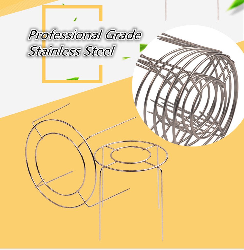FashionMall 2 Pcs Stainless Steel Cake Cooling Rack Round,Cooling Stand with Four High Legs For Cooking Baking,7 Inch And 5 Inch