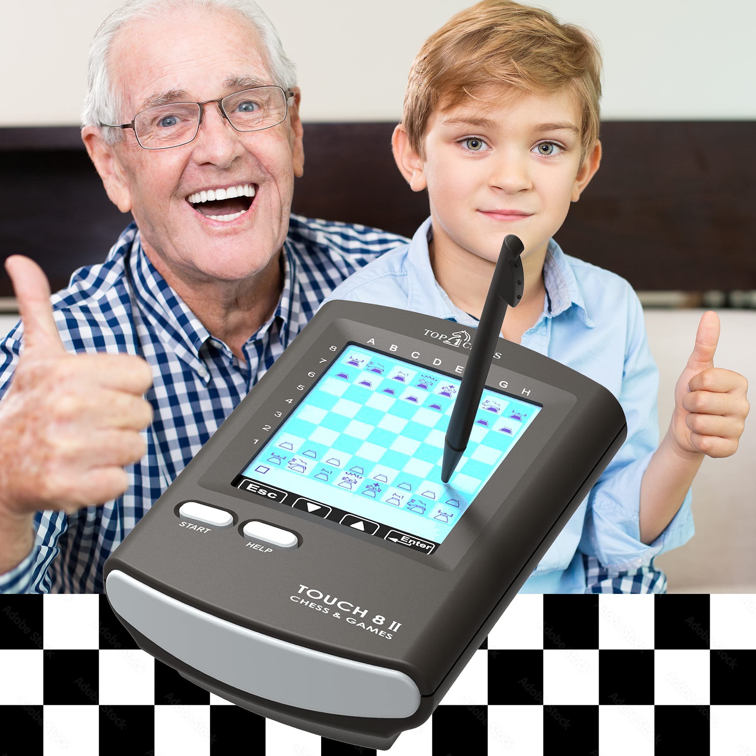 Top 1 Chess Touch Electronic Chess, Strategy Games Computer Kids Improving Chess Skills for Kids and Adults, Portable Travel Chess Perfect Birthday or Xmas Gift