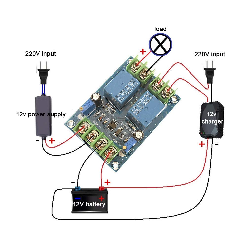 Power Supply Control Board DC12V 10A Automatic Controller Module YX851 Emergency Battery Charging Controller