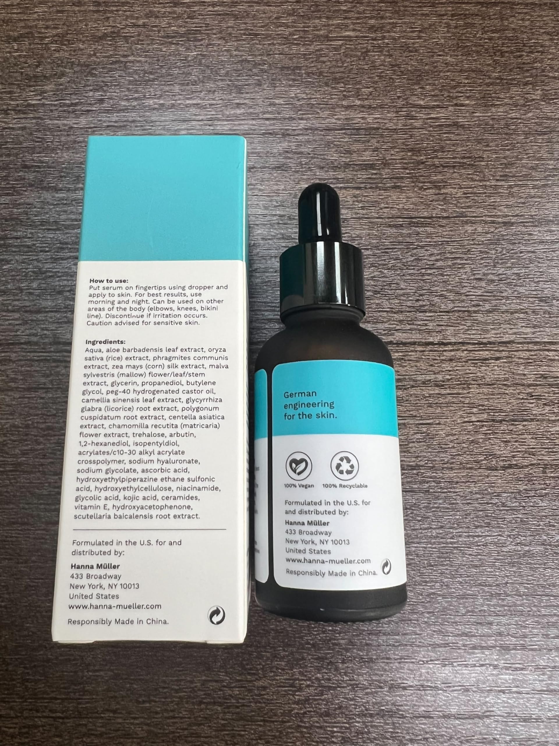 Kojic Acid Serum for Face, 2% Pure Kojic Acid with Ferulic Acid, Aloe Vera and Vitamin E, Skin Brightening Serum to help Reduce Dark Spots, Discoloration, and Hyperpigmentation
