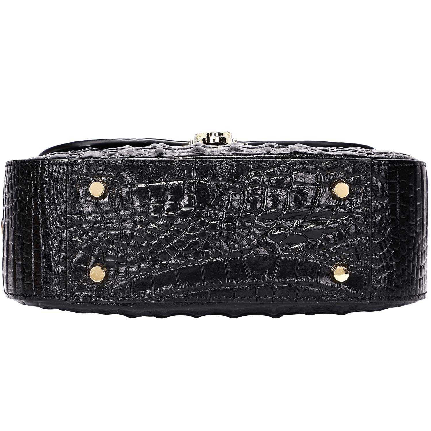 PIJUSHI Leather Crossbody Bags for Women Designer Crocodile Purse Satchel Handbag (99806 Black)…