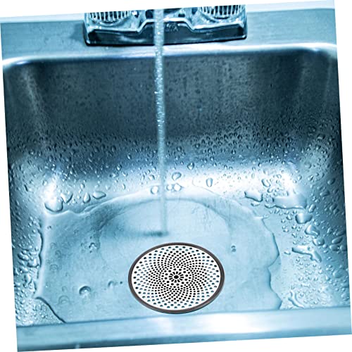 FPVAWKBL Stainless Steel Floor Drain Cover Hair Sink Kitchen Sink Strainer Shower Drain Cover Sink Drain Cover Bathtub Drain Protector Stainless Hair Catcher Bathroom Drain Covers Filter, Silverx5pcs