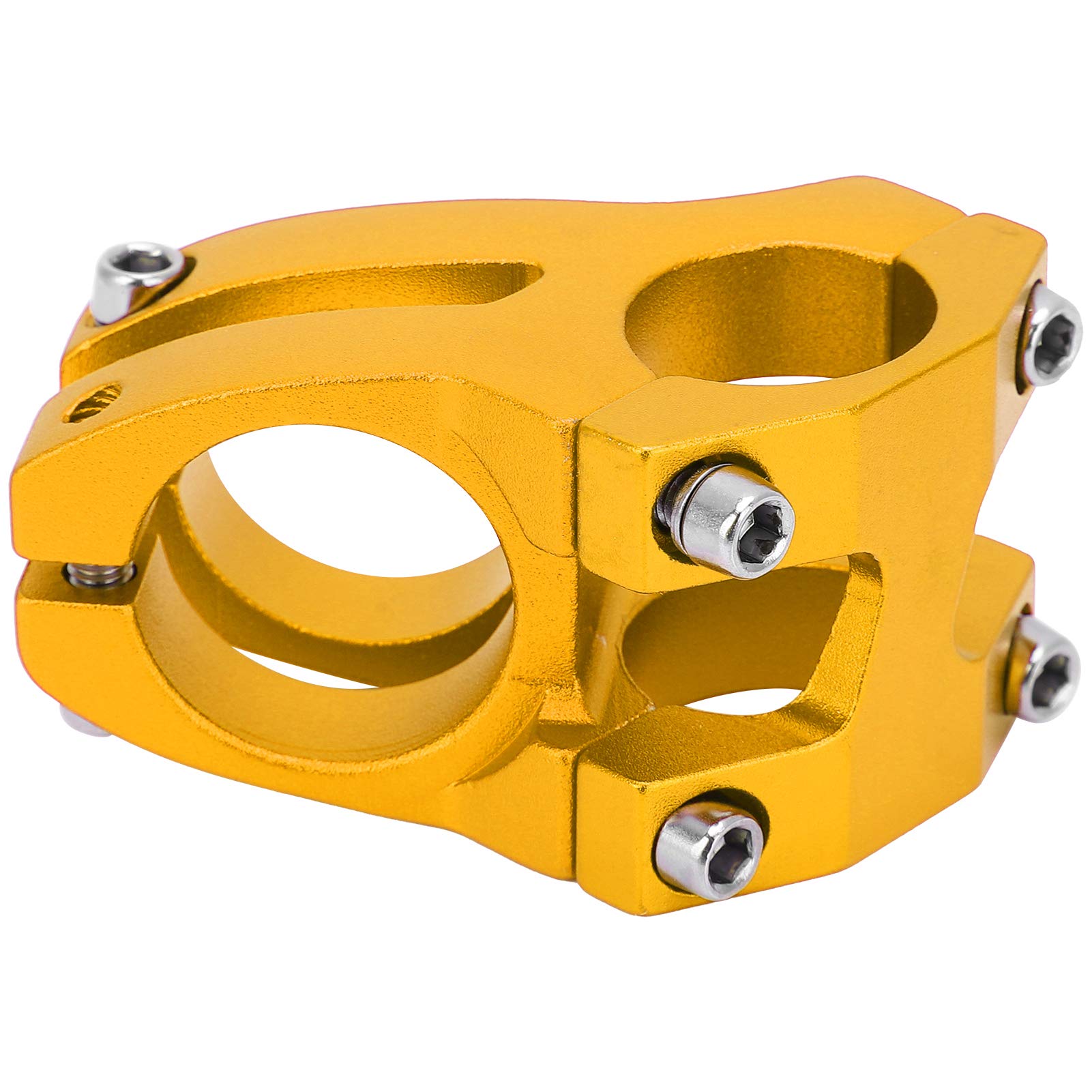 CHICIRIS Bike Short Stem, Mountain Bike Stem Anodized Sandblasting Process for Road Bikes(Golden)